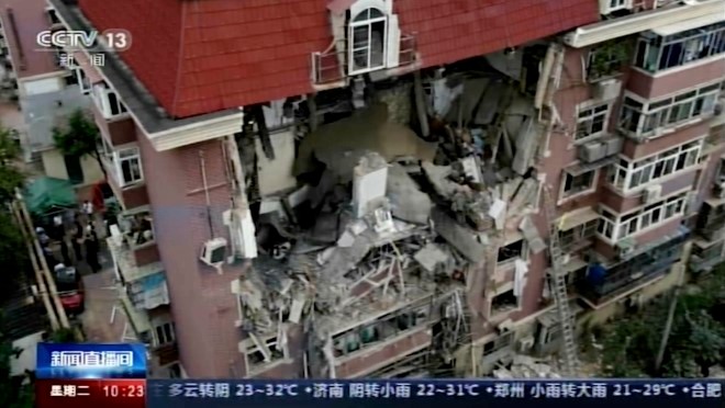 3 missing in gas explosion in major north China port city | The Asahi ...