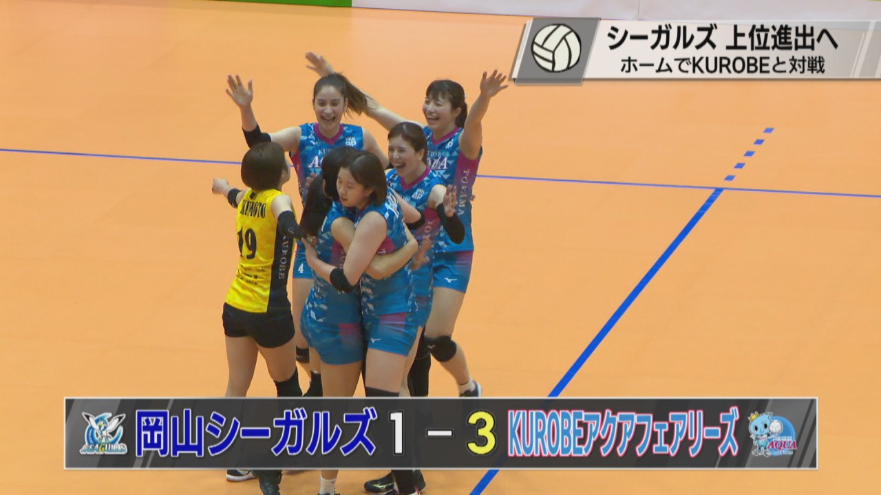 V1女子・岡山シーガルズ 若きアタッカー・佐伯が連続ポイントを挙げるもKUROBEに敗戦 | KSBニュース | KSB瀬戸内海放送